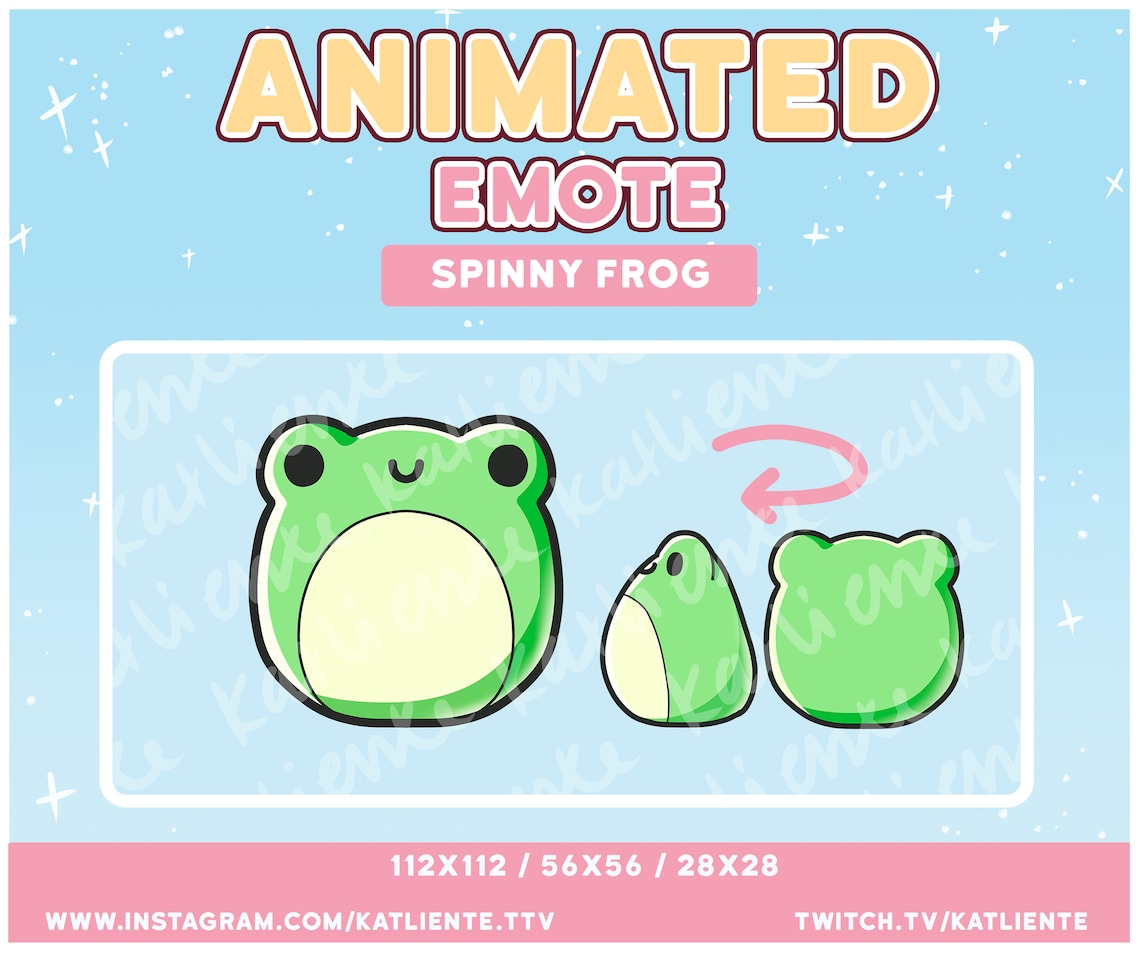 Animated Kawaii Frog Spinning in a Circle Emote Discord - Etsy