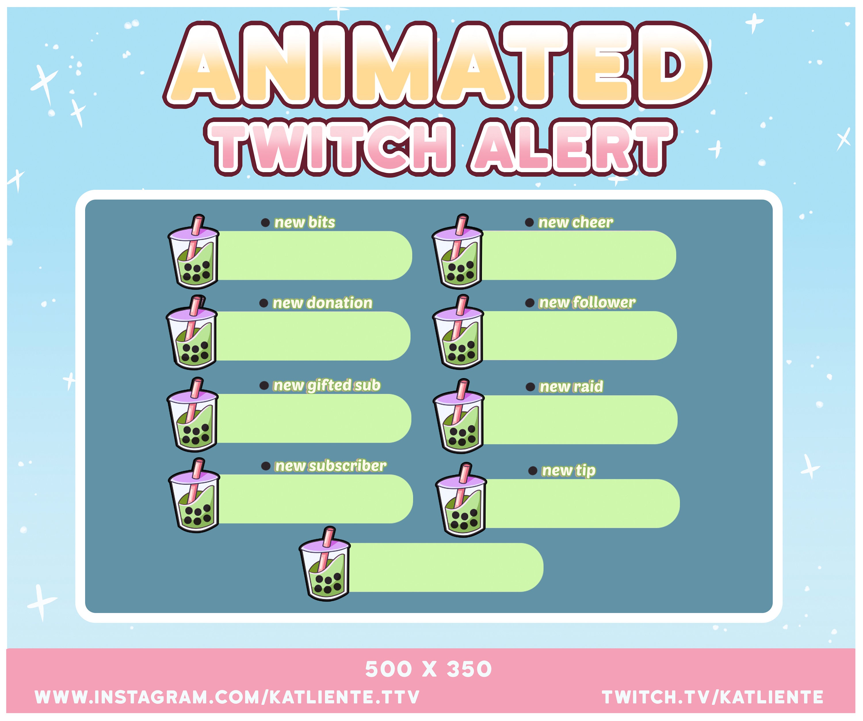 18x Animated and PNG Kawaii Matcha Green Boba Bubble Tea Asian - Etsy