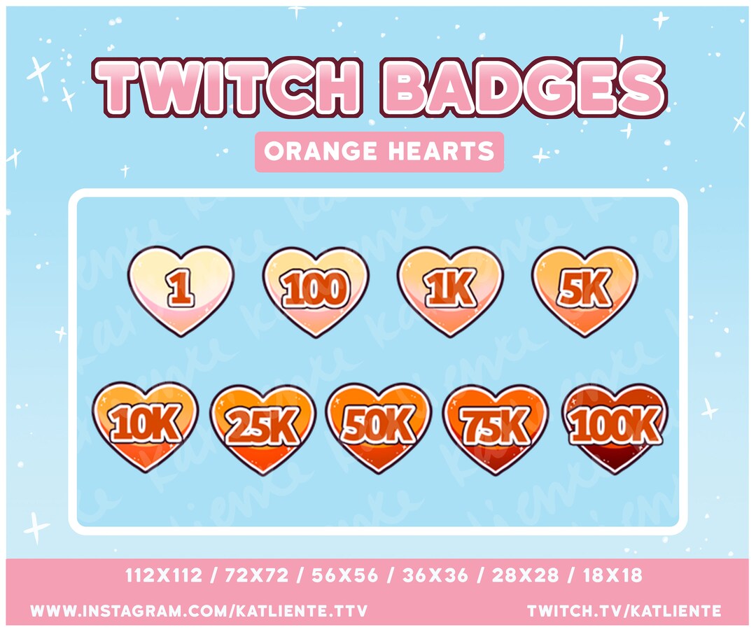 Orange Yellow Pastel Heart Numbered Bit Badge Celestial, Moon, Angel ...