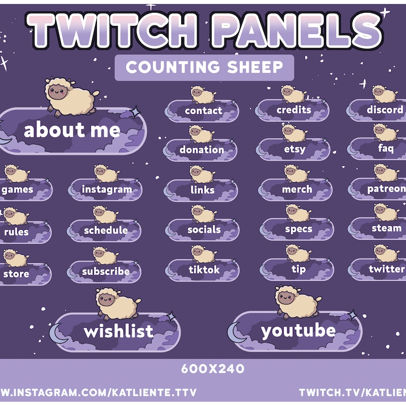 Twitch Sheep Panel - Etsy