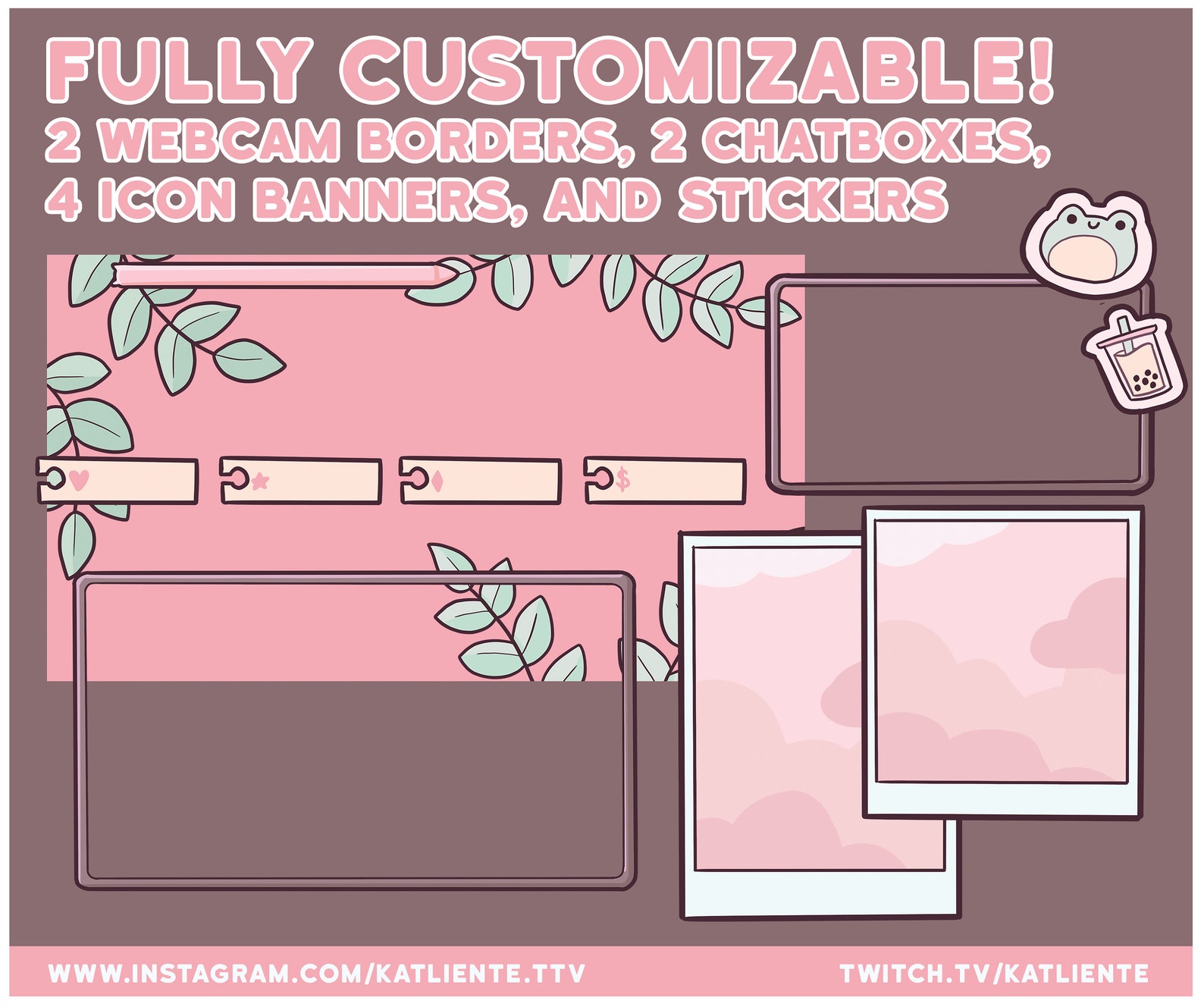 Animated Lofi Ipad and Boba Twitch Overlays and Scenes FULLY | Etsy Canada