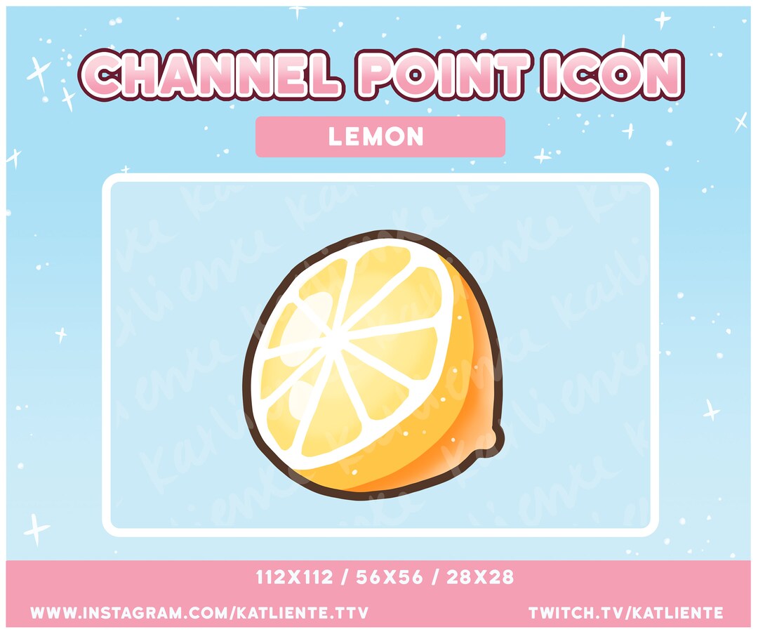 Kawaii Lemon Twitch Channel Point Icon (digital Download) - Etsy