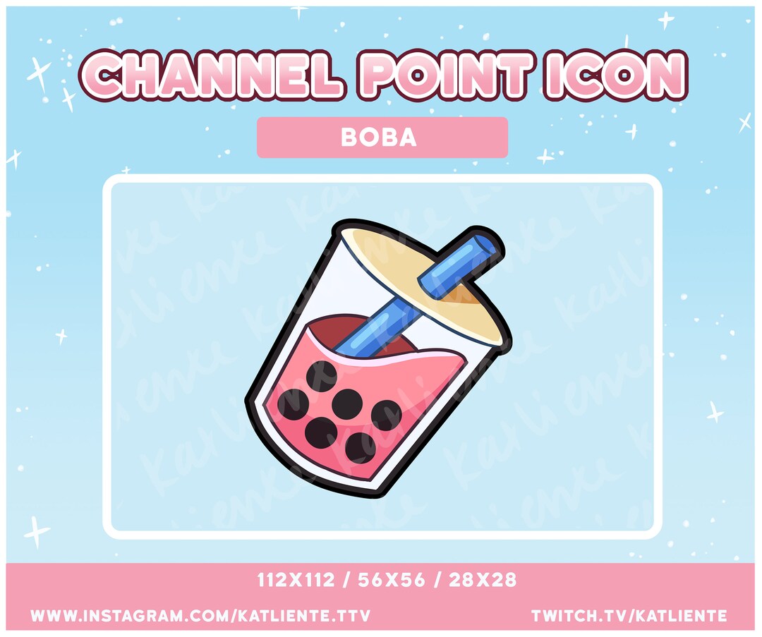 RED Boba Bubble Milk Tea Asian Drink Tapioca Food Dessert Channel Point ...