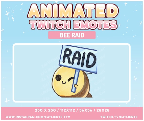 Animated Kawaii RAID Frog Emote Blue Twitch Discord - Etsy