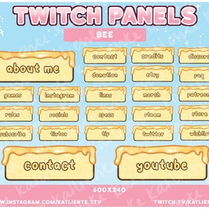 Kawaii Bee Panels for Twitch - Etsy