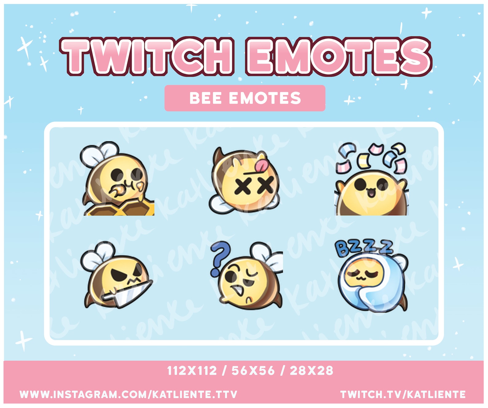 HUGE SET of 24 Bee Emotes, Halloween, Christmas - Twitch, Discord ...