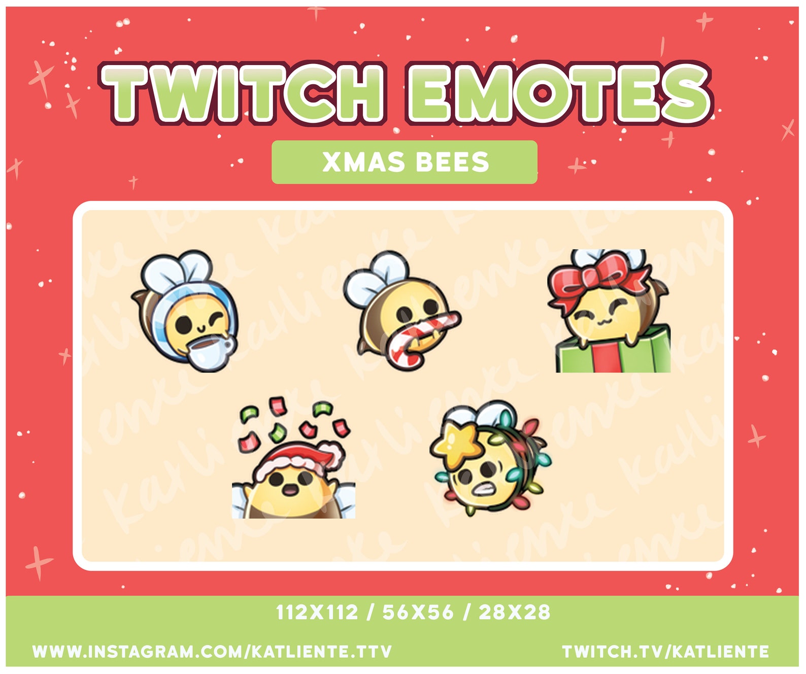 HUGE SET of 24 Bee Emotes, Halloween, Christmas - Twitch, Discord ...