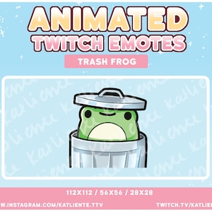 Animated Kawaii Frog Trash Can Garbage Meme Emote Discord, Youtube ...