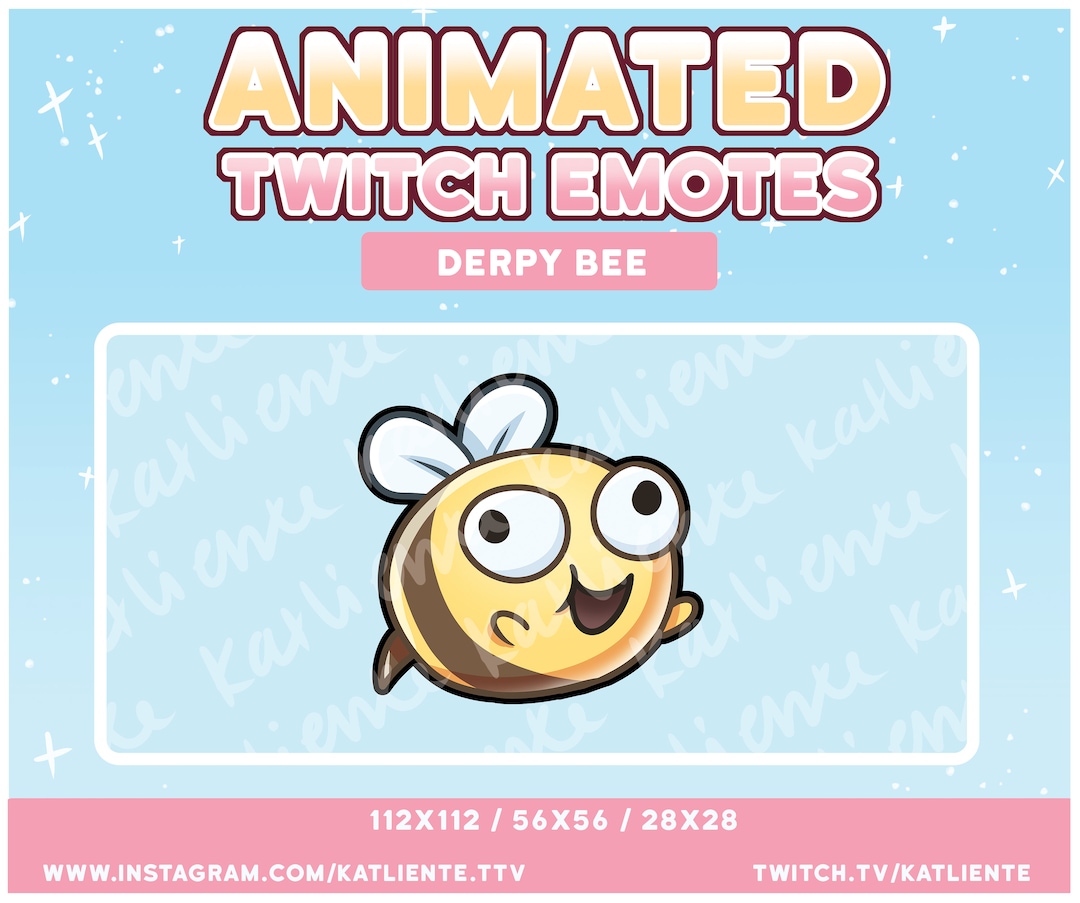 Animated Kawaii Bee Derpy Funny Meme Laughing Emote - Twitch, Discord ...