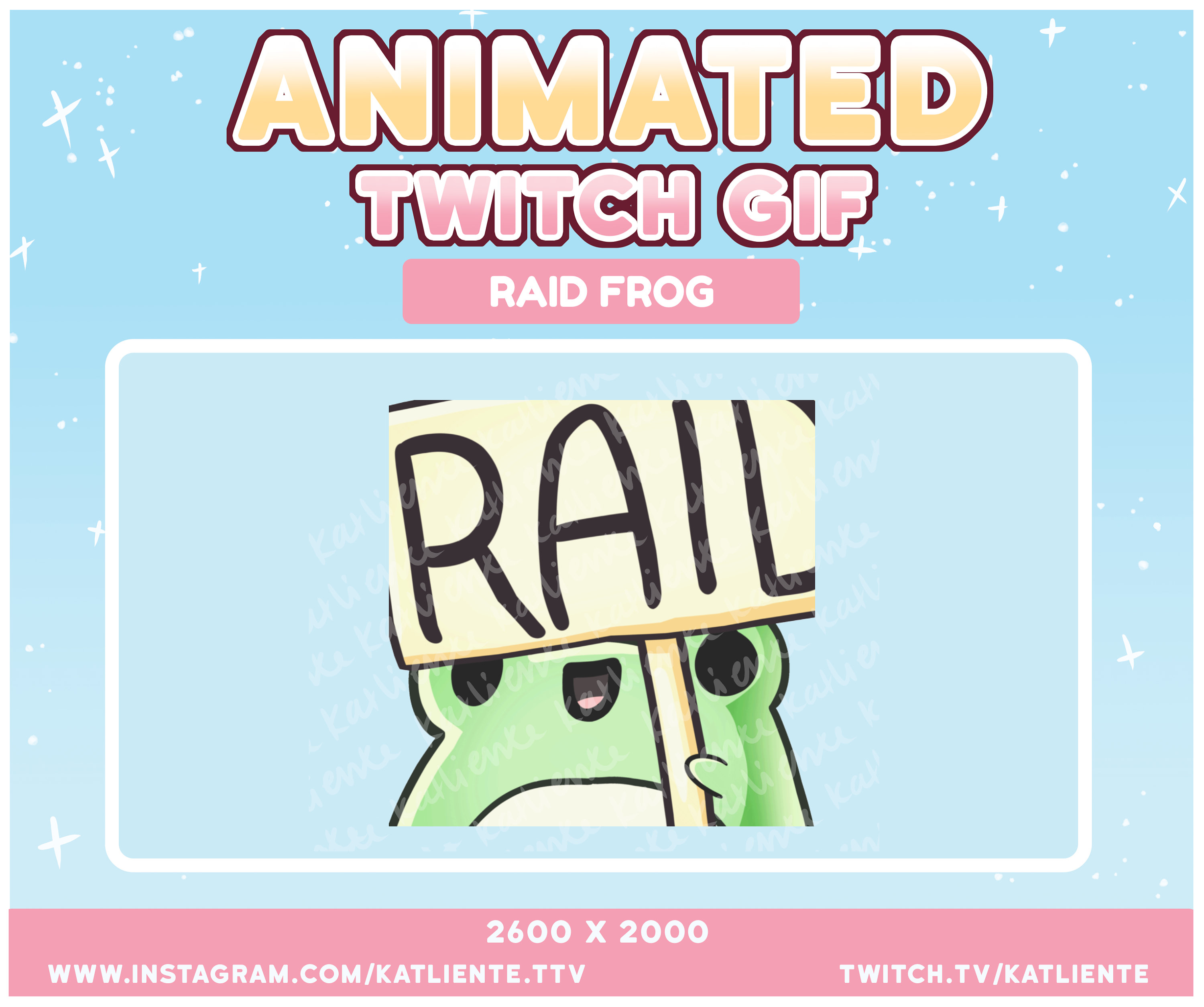 Animated Kawaii Frog Raid Emote Twitch, Discord, Youtube - Etsy Australia