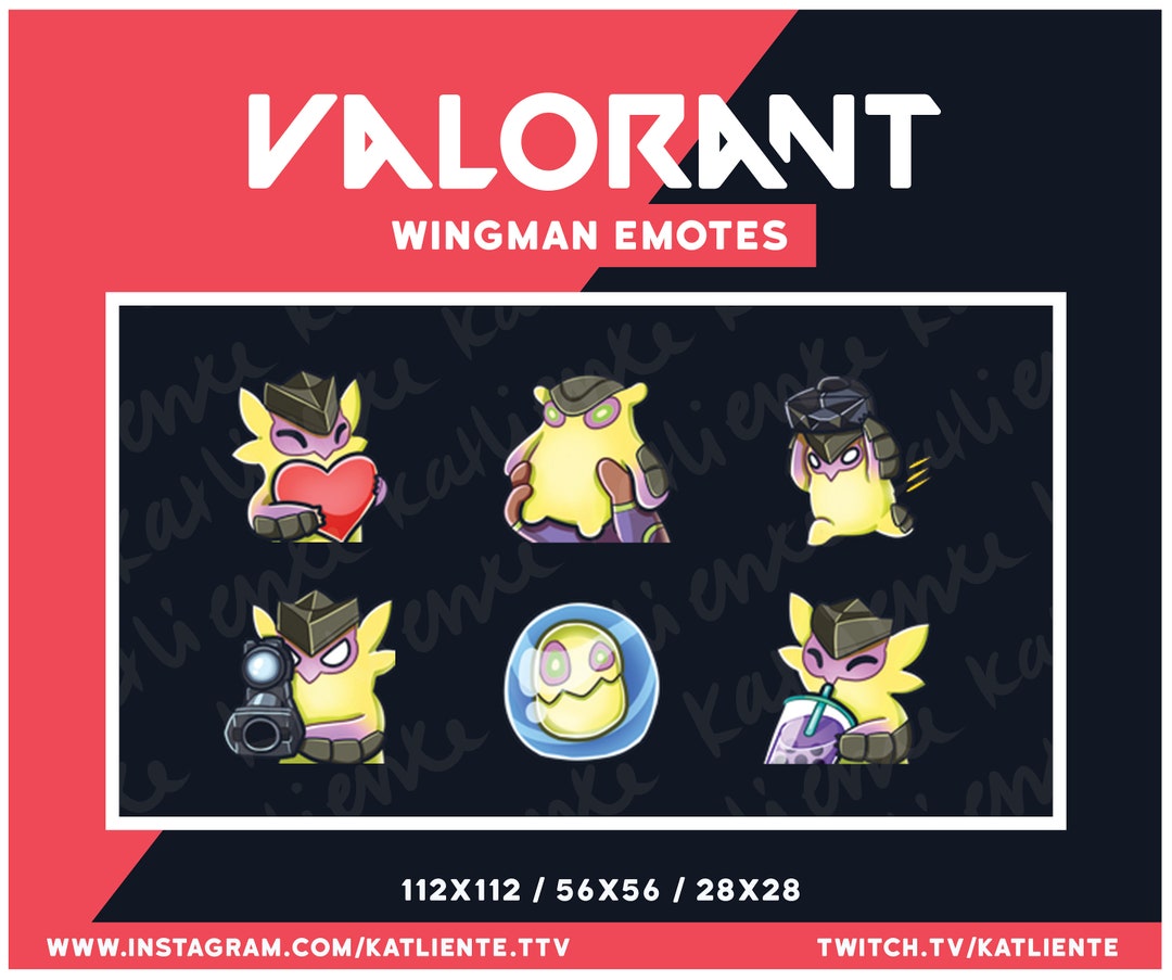 Valorant Wingman Gekko Emotes for Twitch, Discord, Youtube - Heart ...