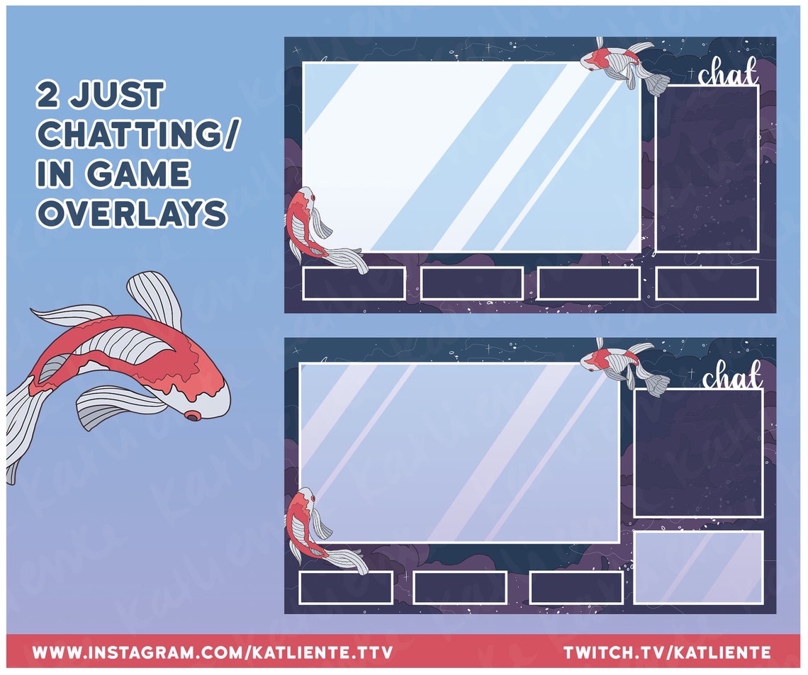 Lofi Koi Fish Animated Twitch Overlays and Scenes (digital Download) - Etsy Canada