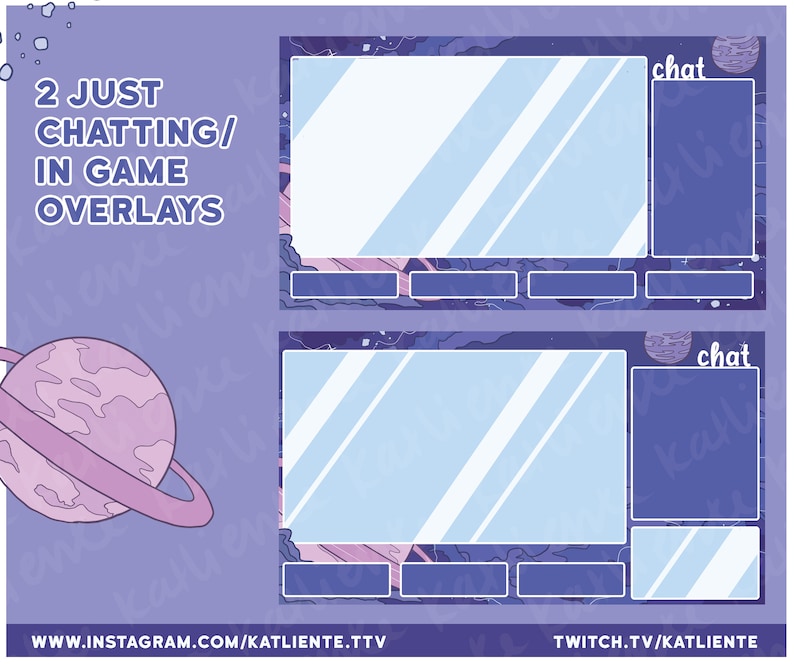 Lofi Outer Space Twitch Overlays and Scenes (digital Download) - Etsy