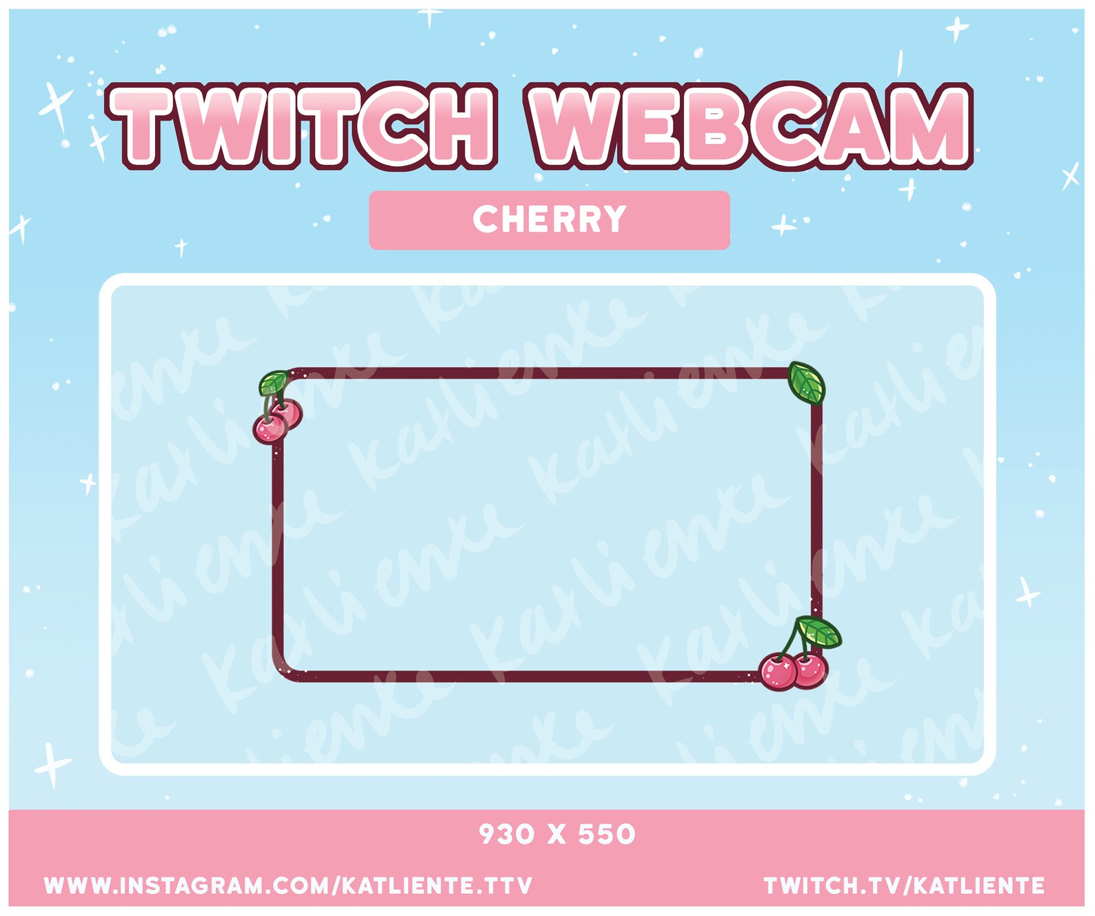 Cute Cherry Fruit Webcam Border - Etsy