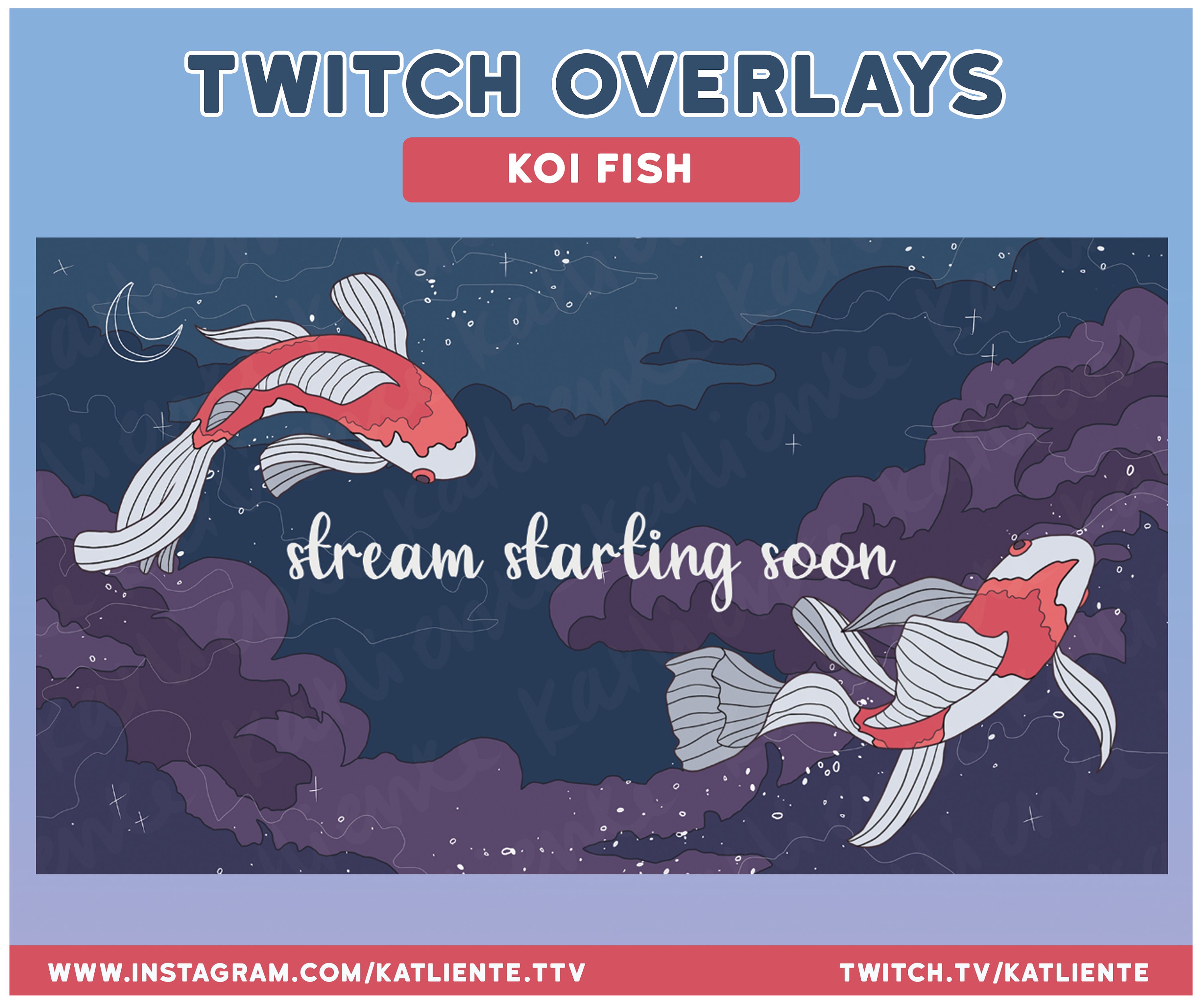Twitch Overlays and Scenes Fish - Etsy