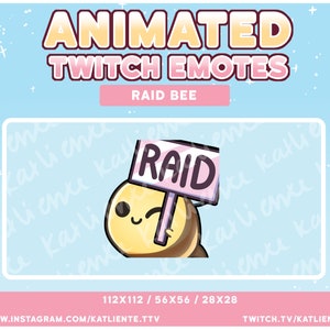 Animated Kawaii SET OF 6 EMOTES Derpy, Heart, Cry, Angry, Raid, Sad ...
