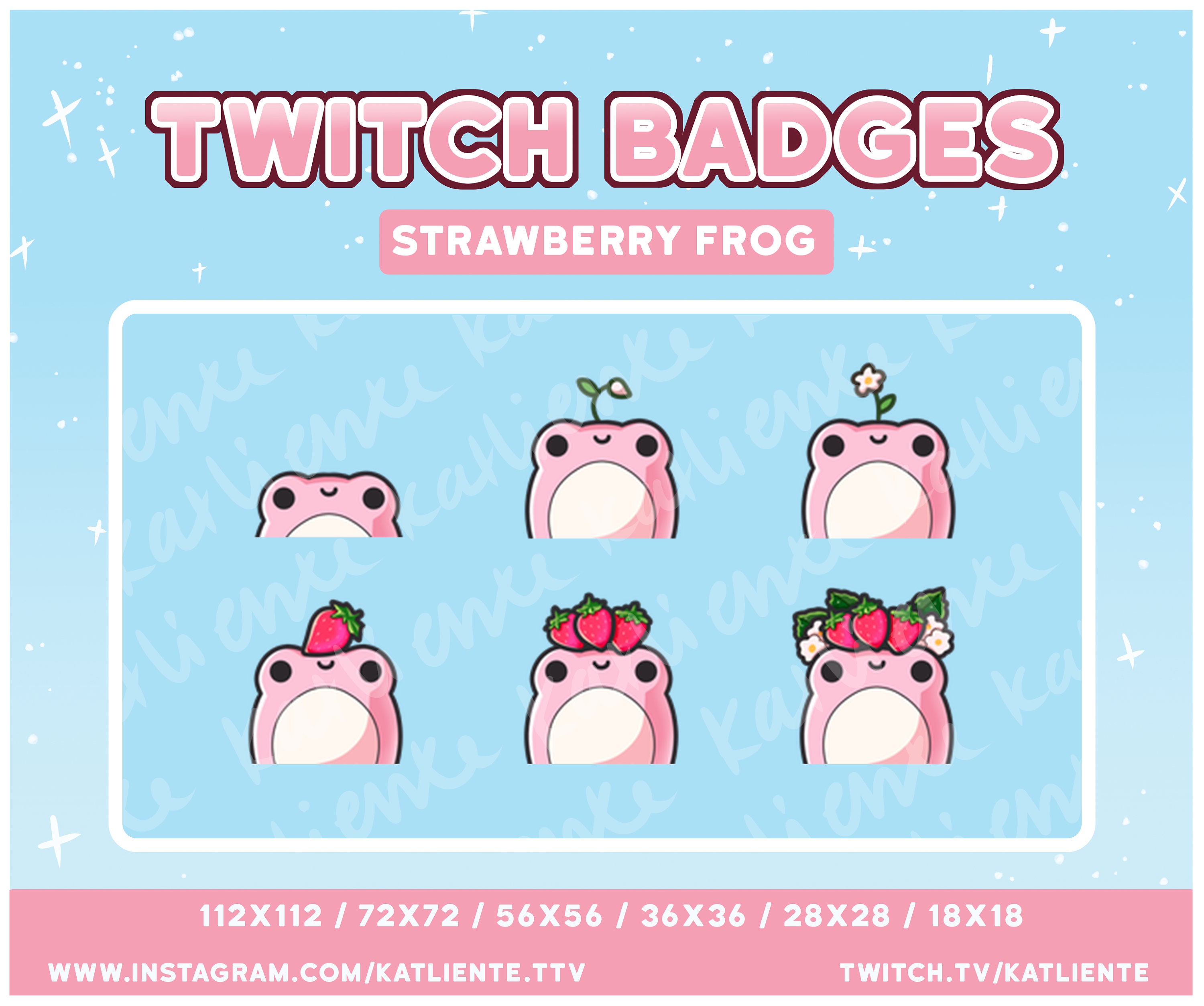 6x PINK Kawaii Strawberry Fruit Cottage Core Frog Sub/bit - Etsy
