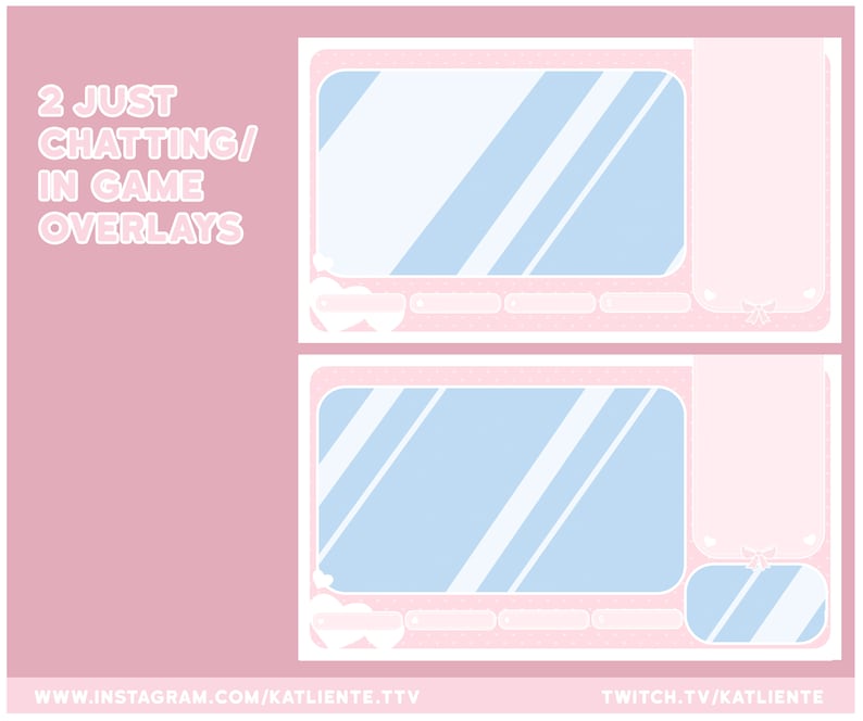 Animated Lofi Lovecore Twitch Overlay Package: Pink Valentine Theme ...