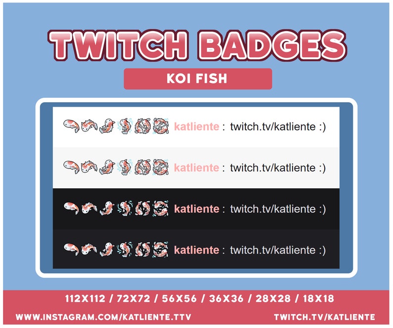Lofi Koi Fish in the Sky Sub and Bit Badges Twitch Discord - Etsy