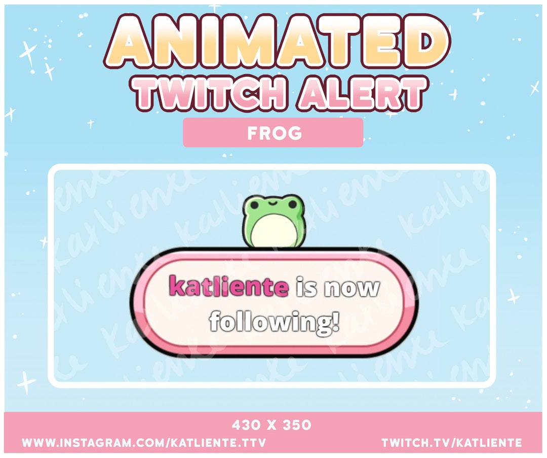 Animated Kawaii Pink Green Frog Froggie Twitch Stream Alert - Youtube ...