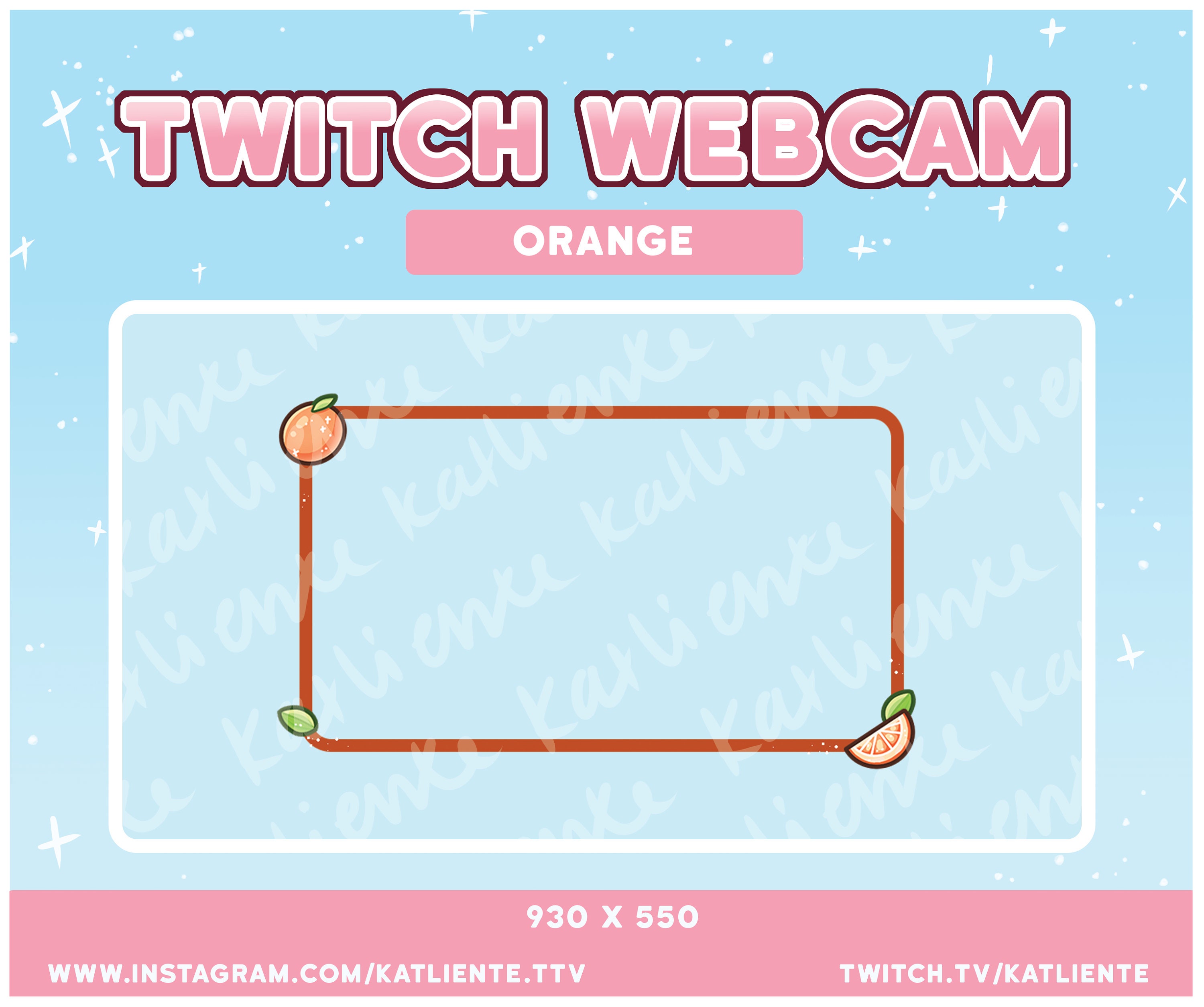 Cute Orange Fruit Webcam Border - Etsy