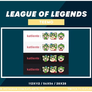 League of Legends Teemo Toplane Emotes for Twitch, Discord, Youtube ...