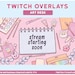 Kawaii Peach Animated Twitch Overlays and Scenes - Stream Starting, Be ...