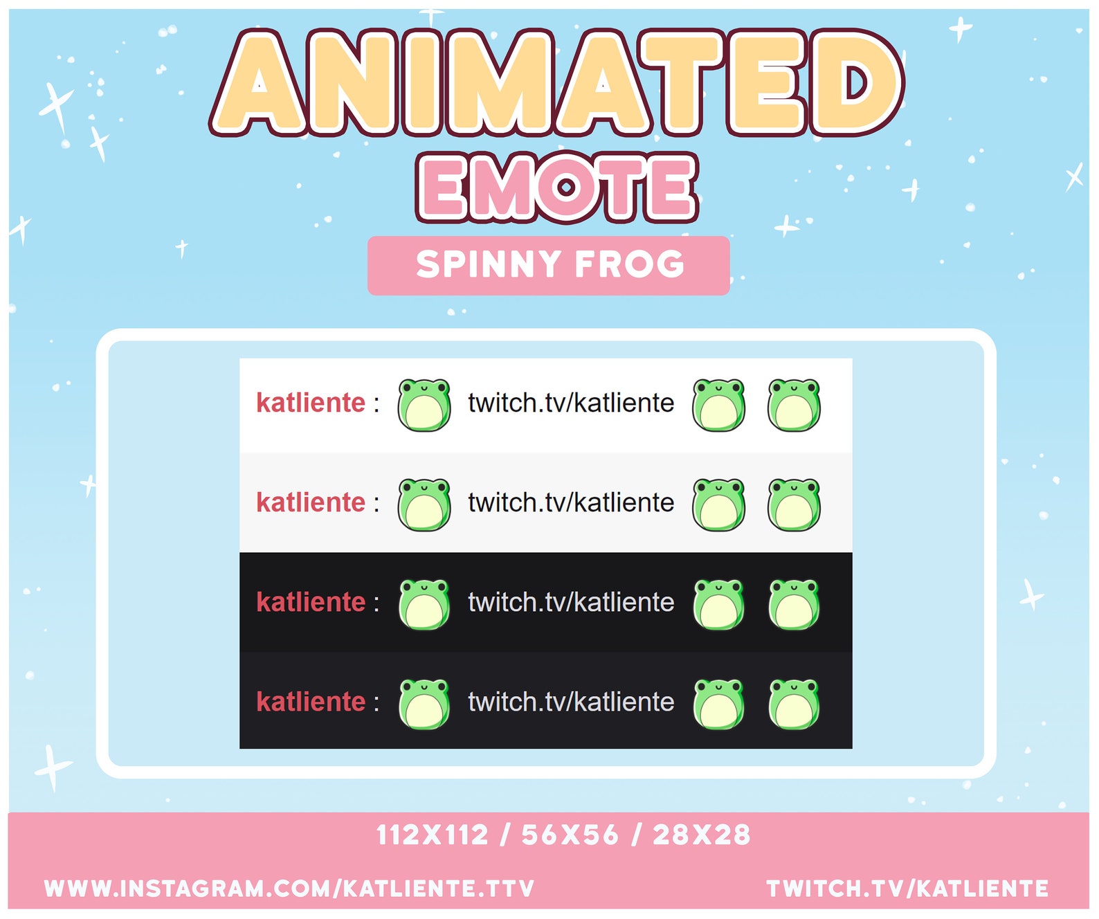 Animated Kawaii Frog Spinning in a Circle Emote Discord, Youtube ...