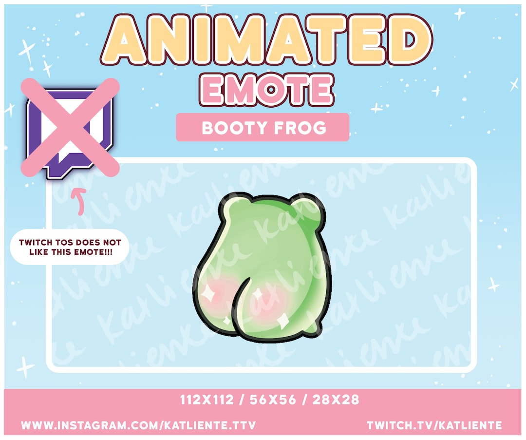 Animated Kawaii Booty Frog Twerk Dance Emote Discord Youtube Not For Twitch Etsy