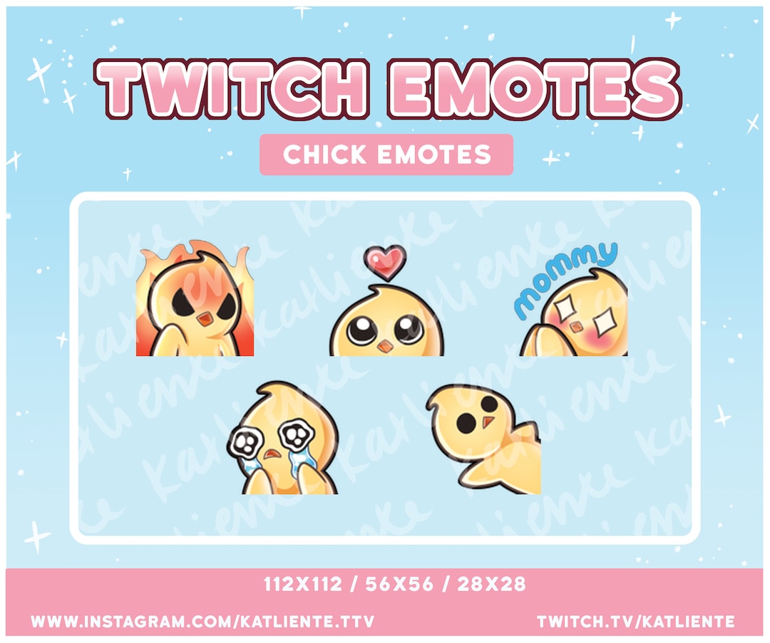 Kawaii Baby Chick Duck Chicken Hype, Angry, Cry, RIP, Emotes - Twitch ...