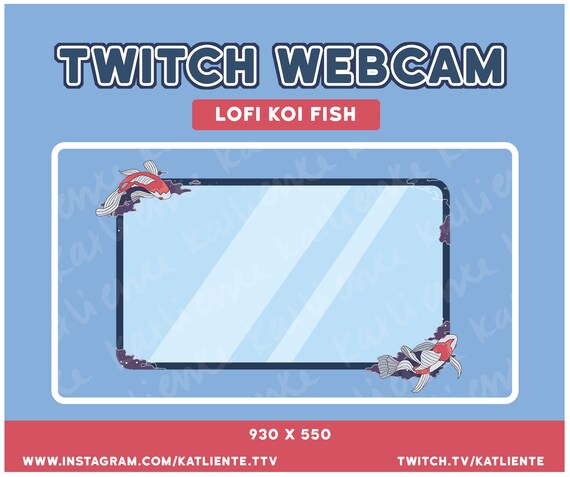 Lofi Koi Fish in the Sky Webcam Border | Etsy