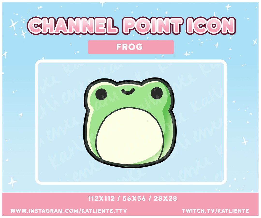Frog Cute Kawaii Animal Pet Buns Fluffy Channel Point Icon - Twitch - Etsy