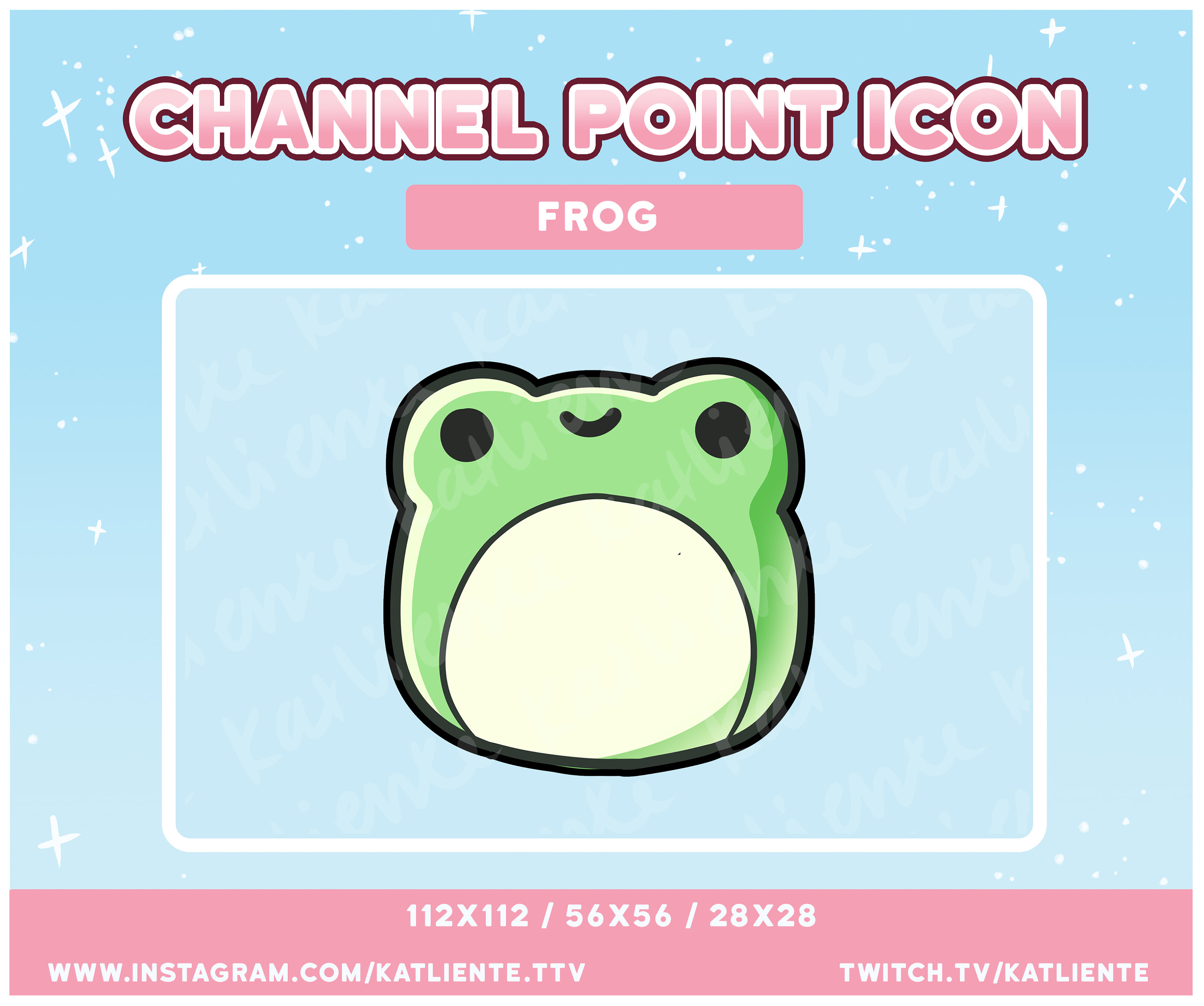 Frog Cute Kawaii Animal Pet Buns Fluffy Channel Point Icon - Twitch - Etsy