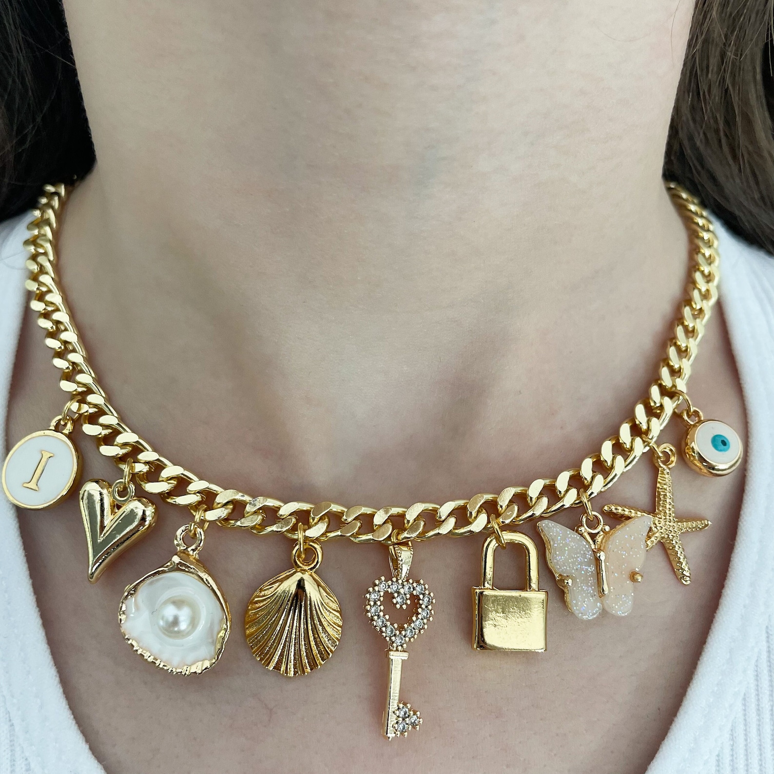 Custom Charm Necklace, Build Your Own Personalized Charm Necklace, Pick ...