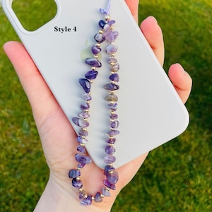 Gemstone Phone Strap, Healing Crystals Beaded Phone Charm - Etsy
