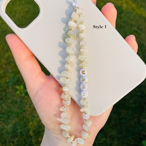 Gemstone Phone Strap, Healing Crystals Phone Chain, Beaded Phone Charm ...