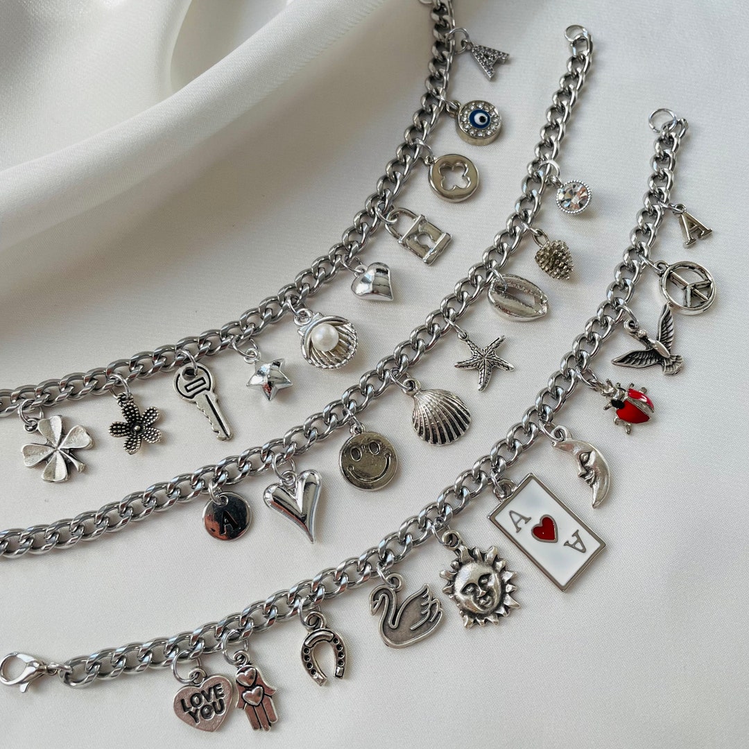 Custom Charm Bracelet, Personalized Charm Bracelet for Women Girl ... Custom Charm Bracelet, Personalized Charm Bracelet for Women Girl ...