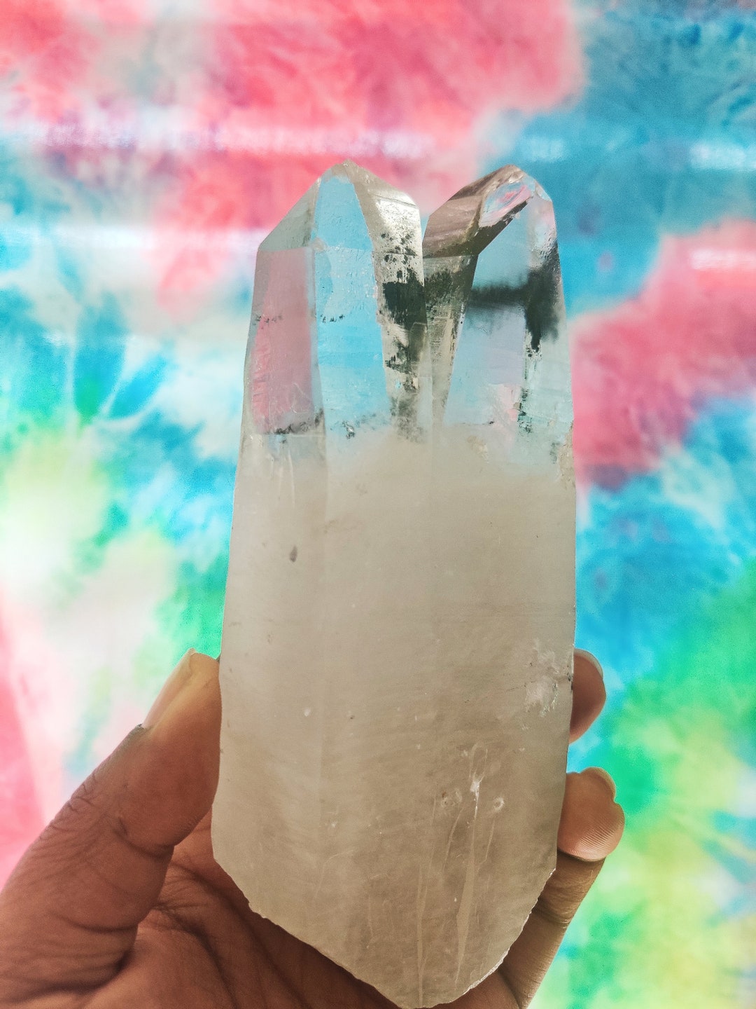 Himalayan Twin - Natural Quartz - Double Point Cluster With Chlorite ...