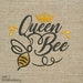 Queen Bee Embroidery Design, Machine Embroidery File, Instant Download ...