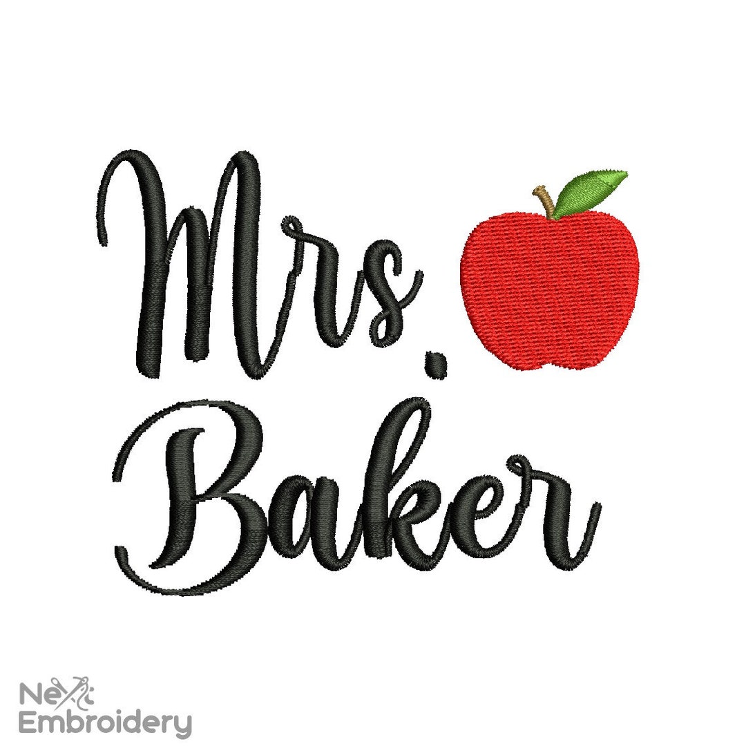 Teacher Embroidery Design, Back to School Machine Embroidery File ...