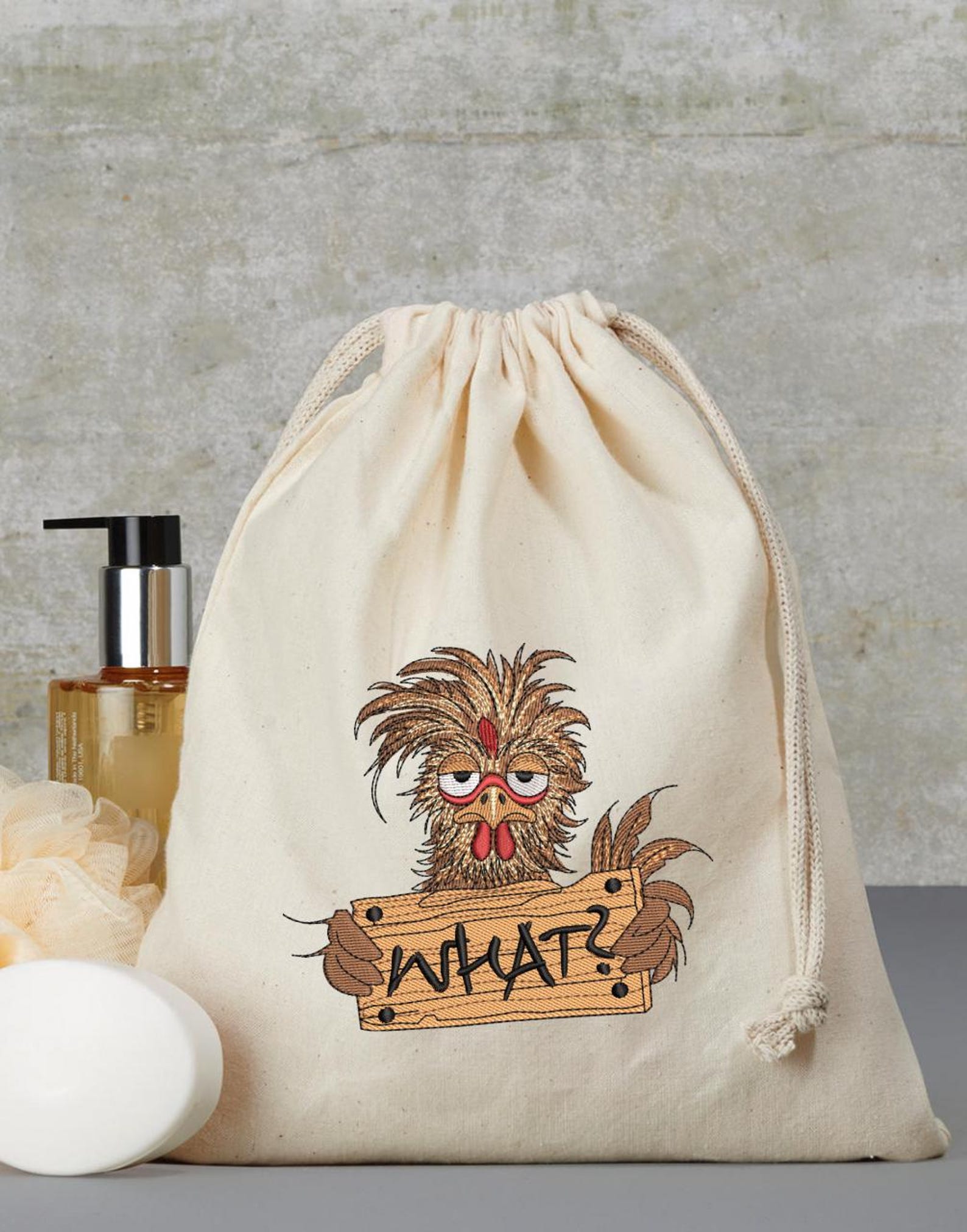 Grumpy Chicken Embroider Design, Machine Embroidery File, Instant ...