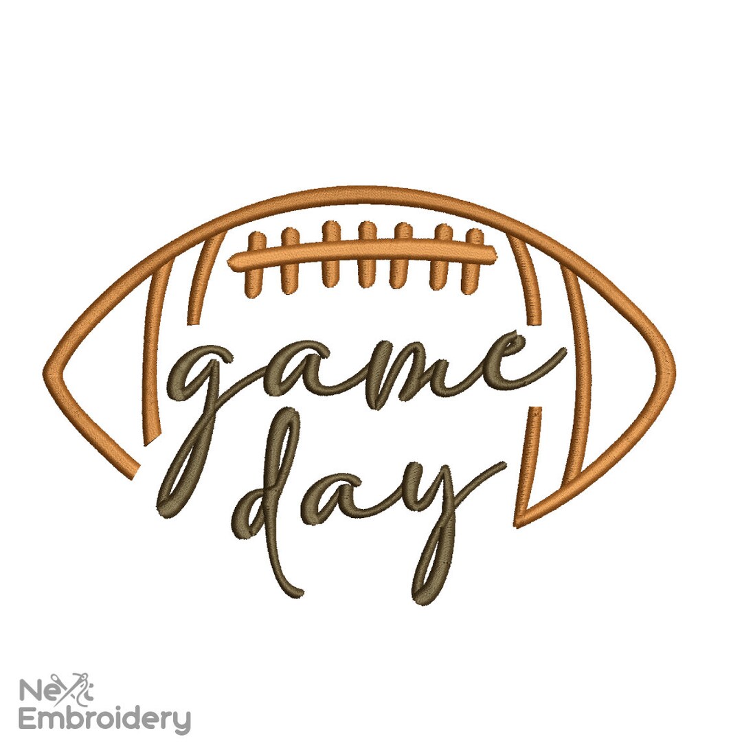 Game Day Embroidery Design, Football Season Embroidery Design, College ...