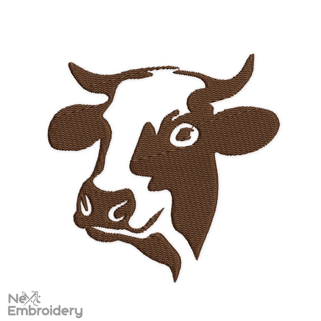 Cow Embroidery Design. Cow Silhouette. Cow Mini Embroidery. Cow Design ...
