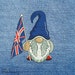 Union Jack Gnome Embroidery Design, British Flag Gnome, England, Great ...