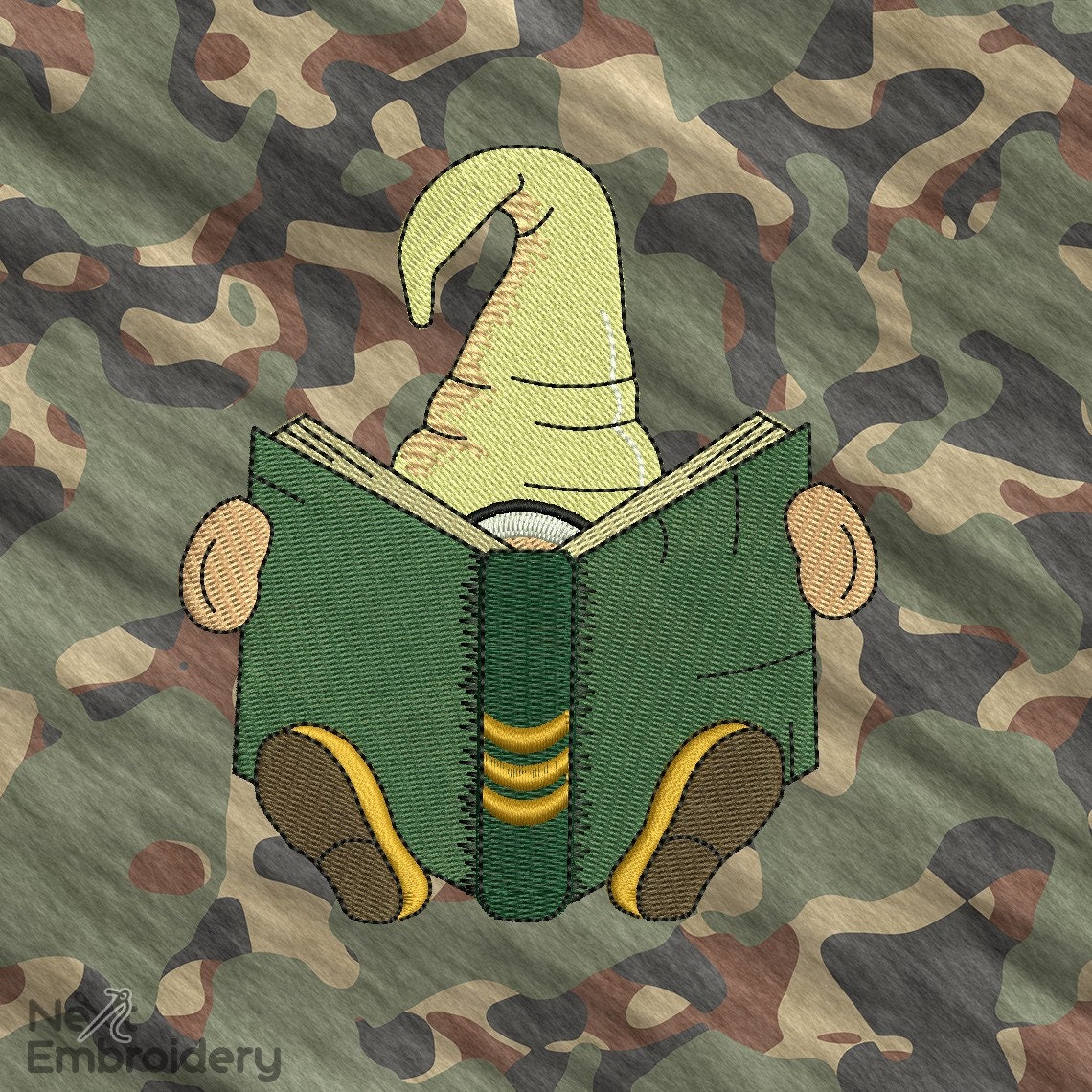 Reading Gnome Embroidery Design Back to School Embroidery - Etsy