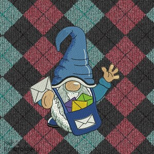 Post Office Gnome Embroidery Design. Postal Embroidery Designs, Mail ...