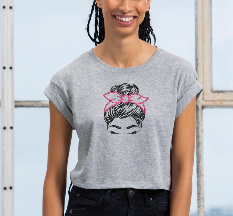 Messy Bun Embroidery Design Mothers Day Embroidery File - Etsy