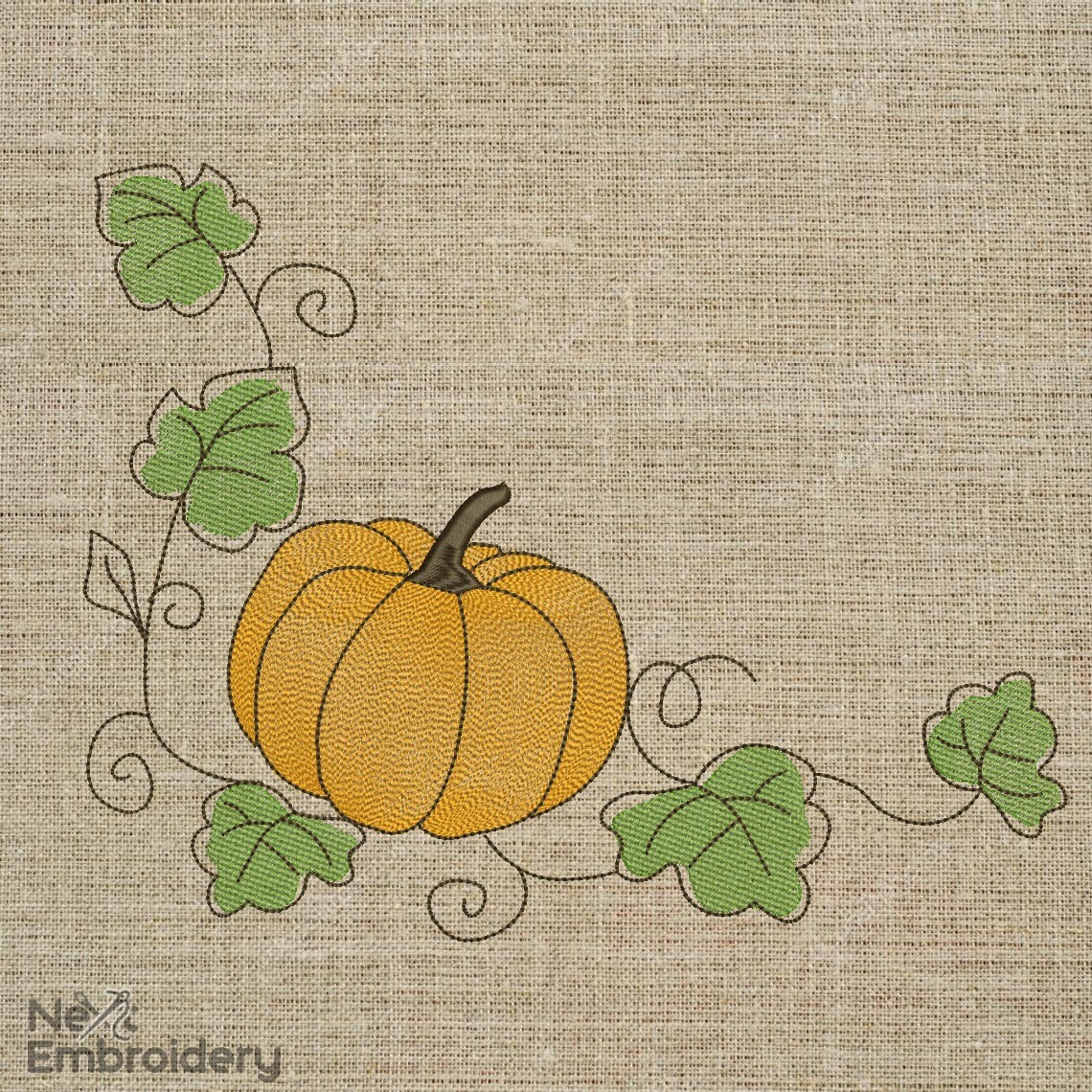 Pumpkin Embroidery Design, Autumn Embroidery Design, Thanksgiving ...