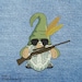 Hunter Gnome Embroidery Design, Angler Embroidery, Mini Hunting Pattern ...