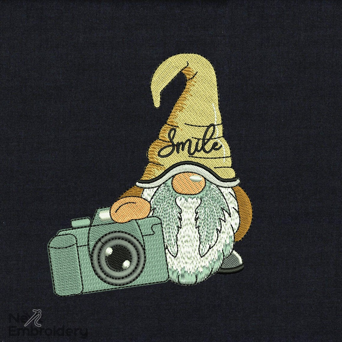 Gnome With Camera Embroidery Design, Photographer Machine Embroidery ...